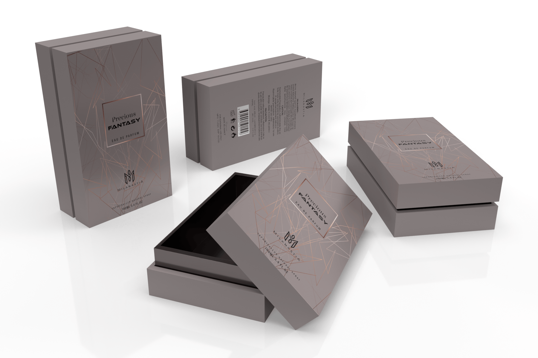 Precious Fantasy Rigid Hard Box Packaging Design Template - Payhip