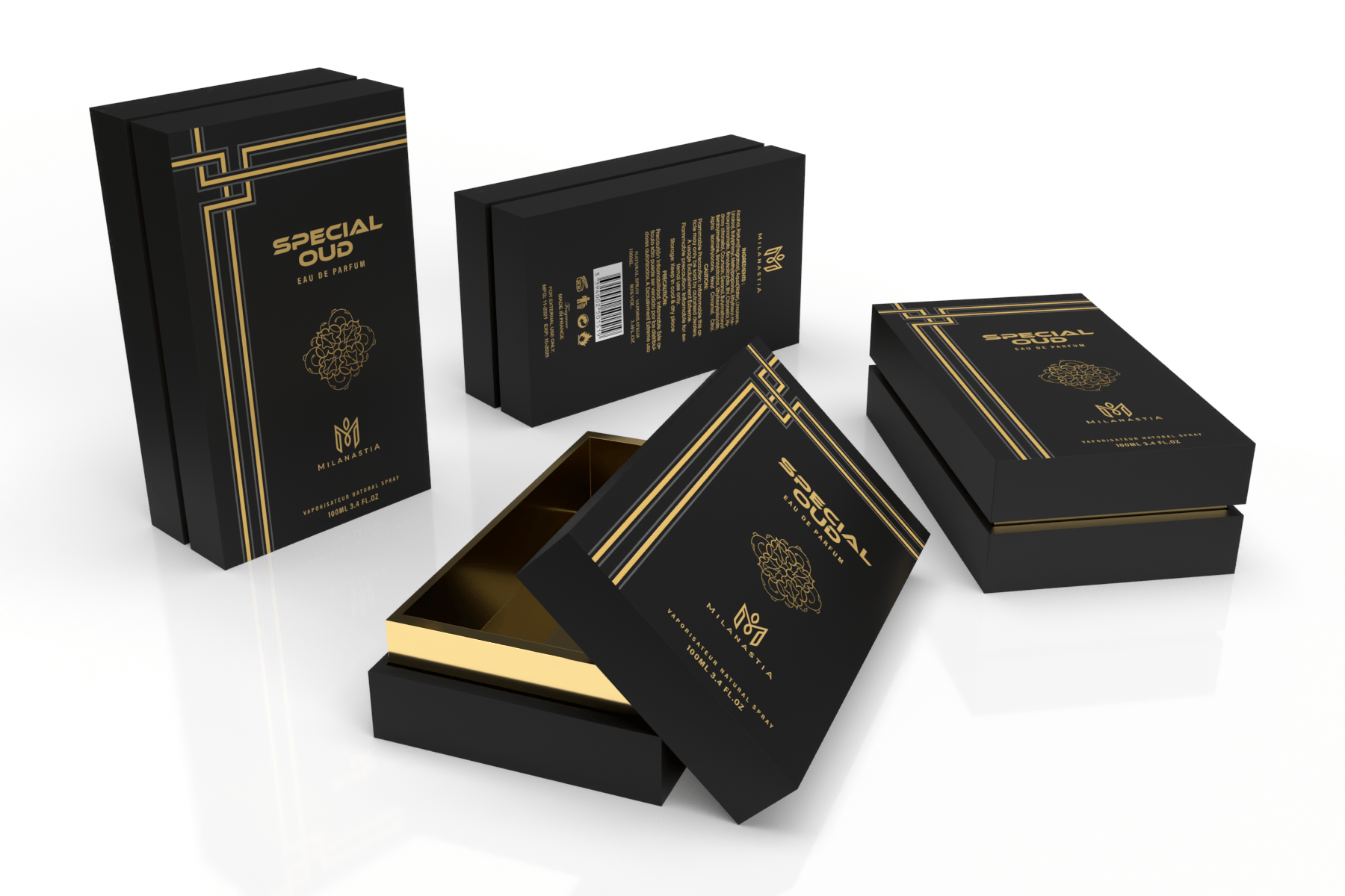 Special Oud Rigid Hard Box Packaging Design Template - Payhip