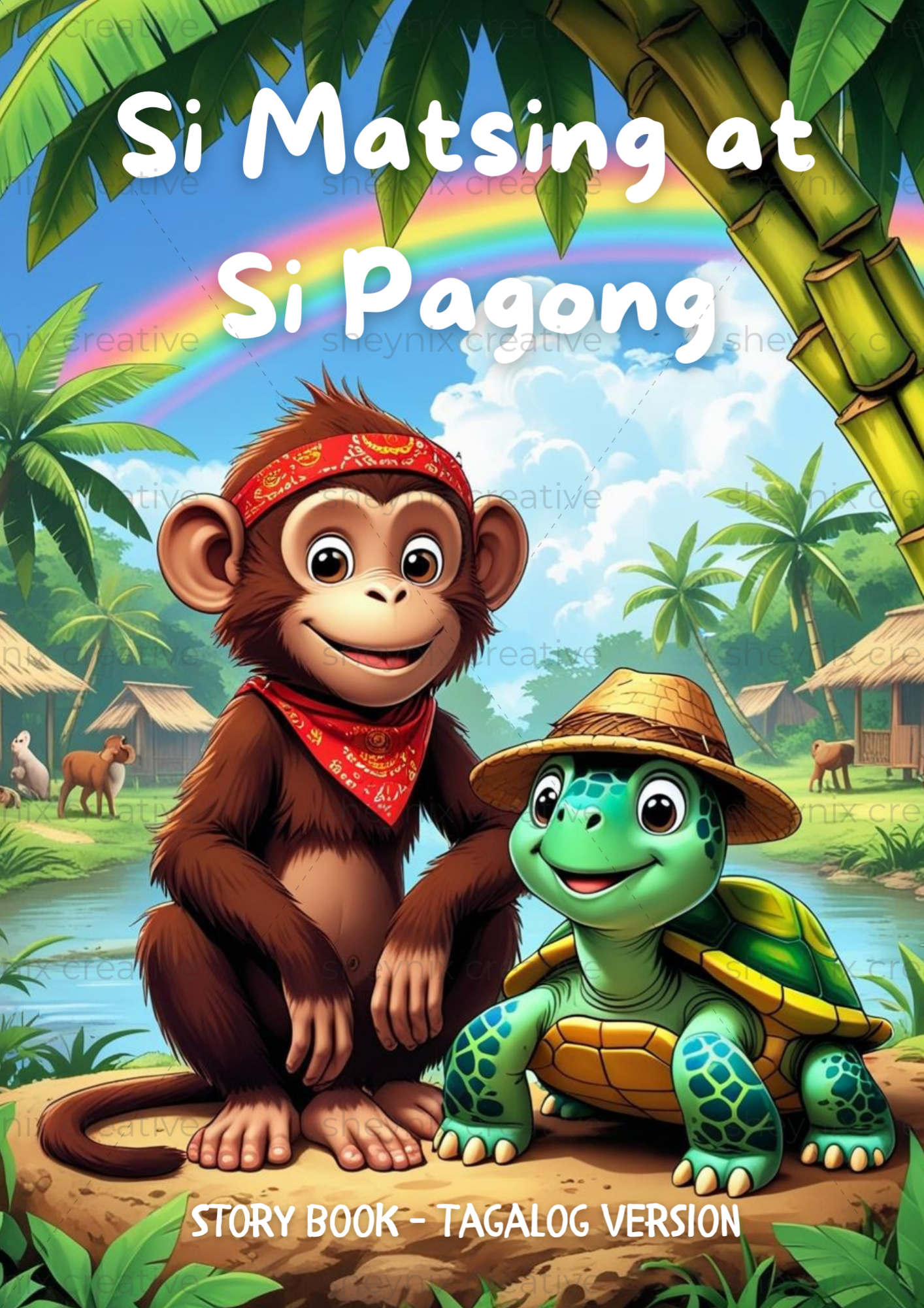 SI MATSING AT SI PAGONG (TAGALOG VERSION) Printable Childrens book with ...