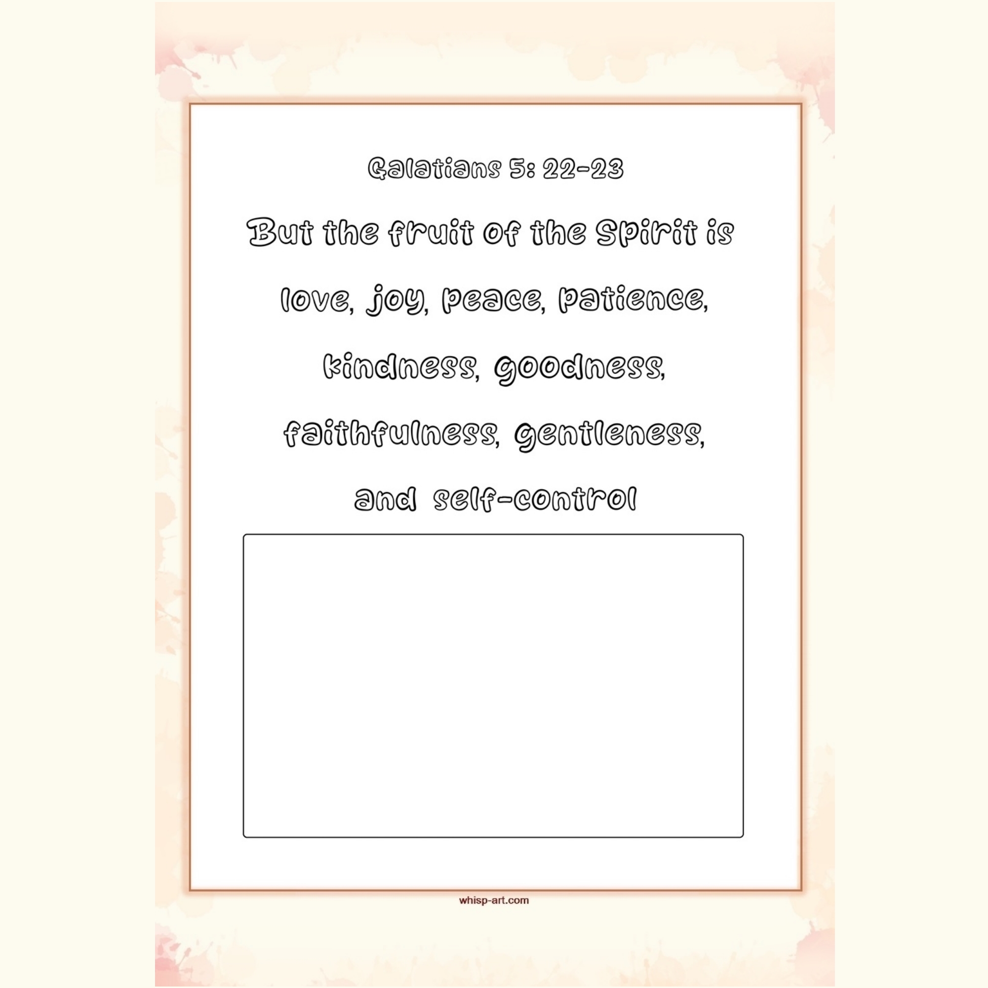 Bible verse inspired coloring activity page - Free downloadable, printable.