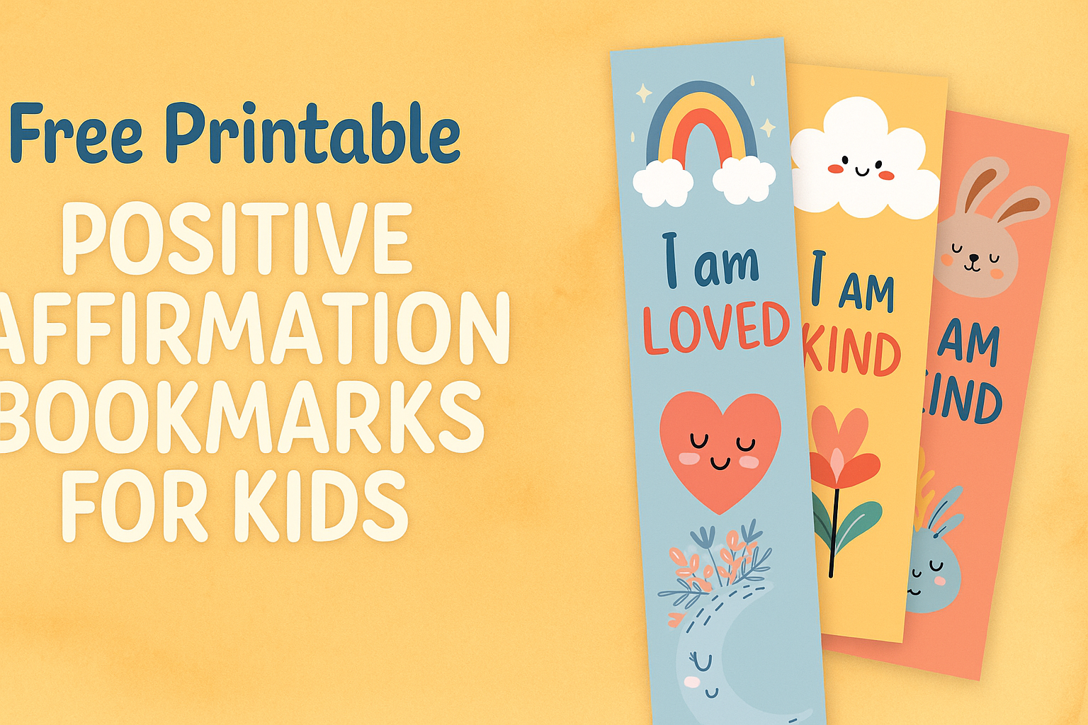Free Printable Positive Affirmation Bookmarks for Kids: Boost ...
