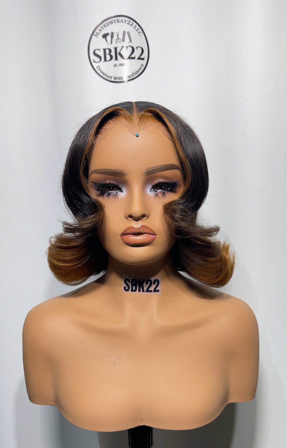 6x5 HD Glueless Closure Wig | 12” | Flip Ends Highlights - Payhip