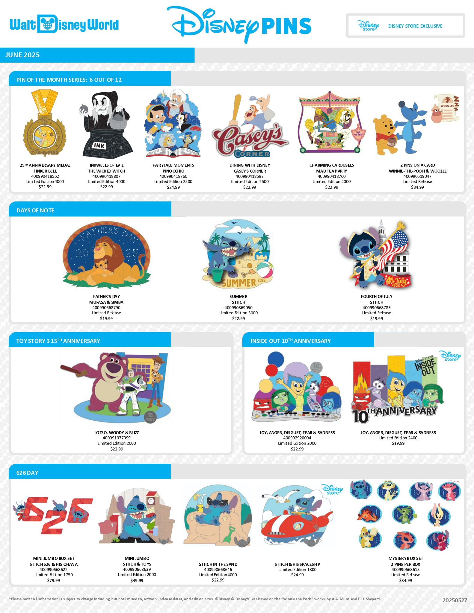 June 2025 Disney Parks Release Sheet - Payhip