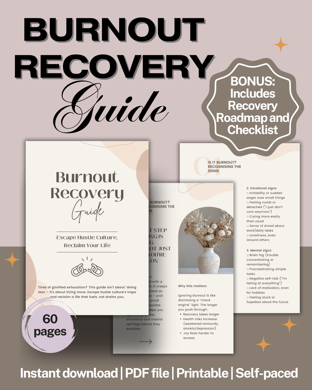 Burnout Recovery Guide | Self Help, Stress Management, Mindset, Detox ...