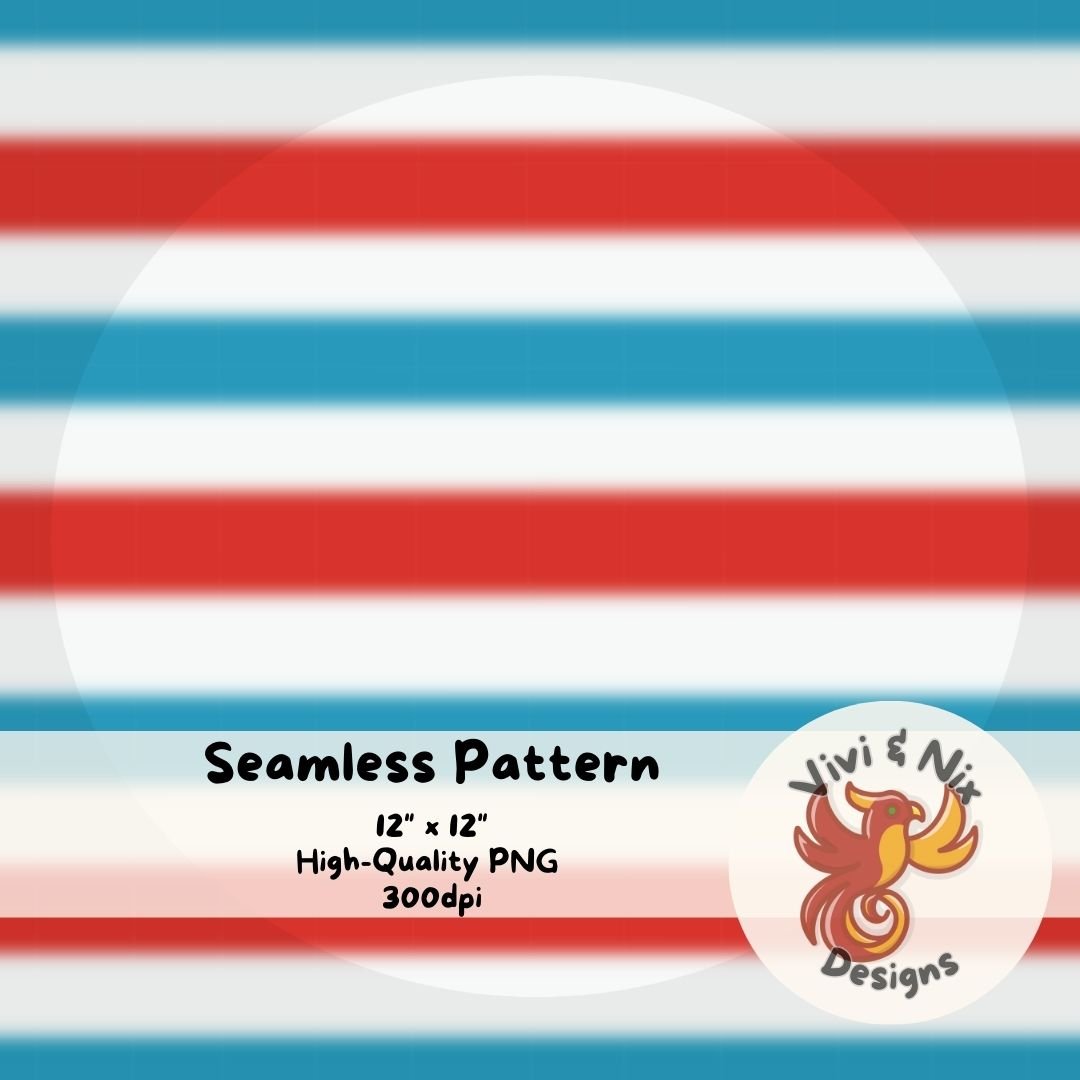 Free Red White Blue Horizontal Stripe Seamless Pattern - 12"x12" PNG ...