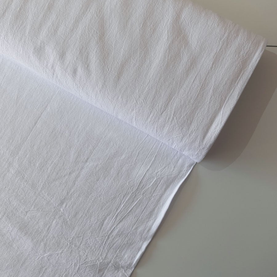 100% Washed Cotton Fabric White - £13 per metre
