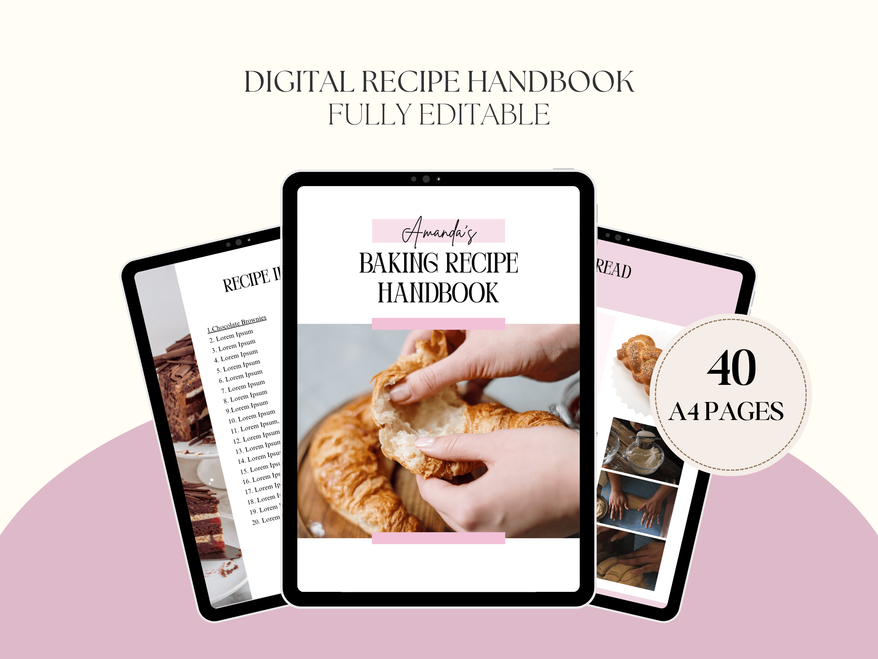 Editable Baking Recipe Book Canva Template | Digital Download Recipe ...