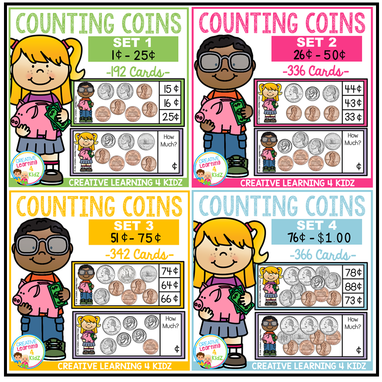 Counting Coins Bundle Hands-On Money Activities from 1¢ to $1.00 for ...