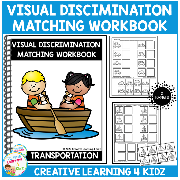 Transportation Visual Discrimination Worksheets – Cut & Paste Matching ...