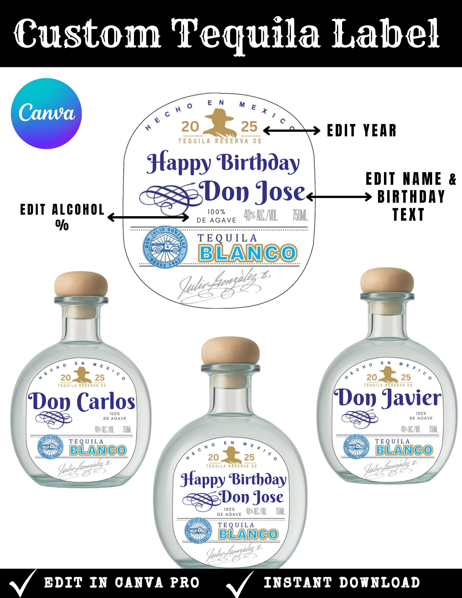 Tequila Label Template - Payhip