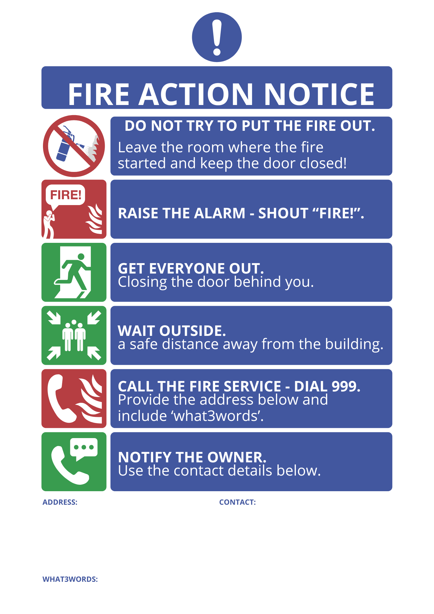 Editable Fire Action Notice - Payhip
