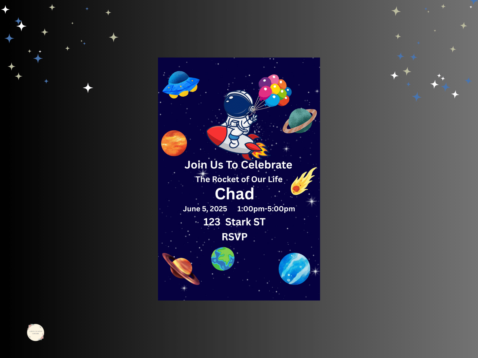 Outer Space Birthday Invitation for Boys – Editable Canva Template - Payhip