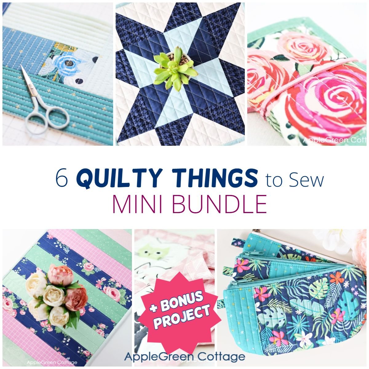 6 Quilty Things to Sew - MINI BUNDLE