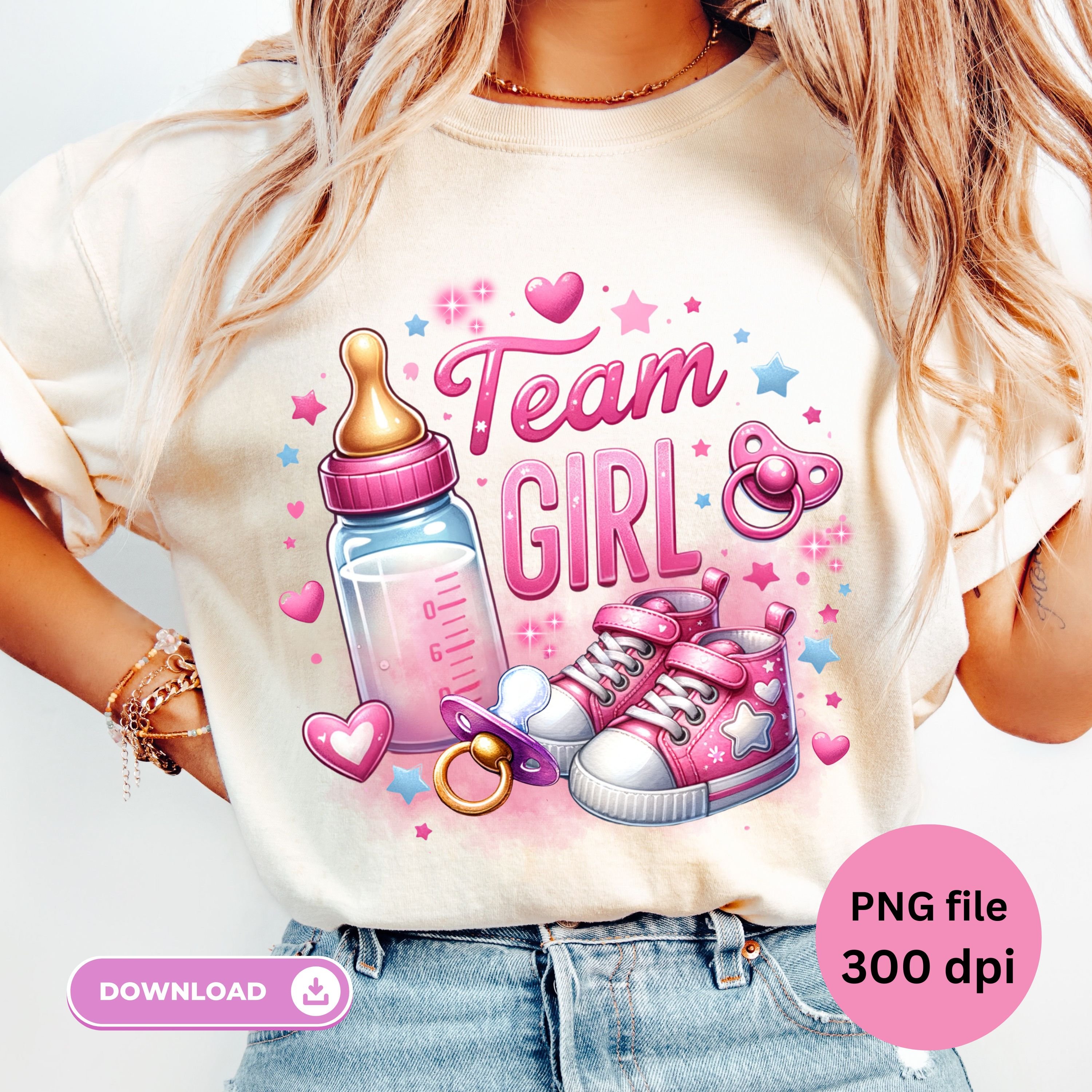 Team Girl Sublimation PNG Digital Download Baby Girl Shirt Sublimation ...