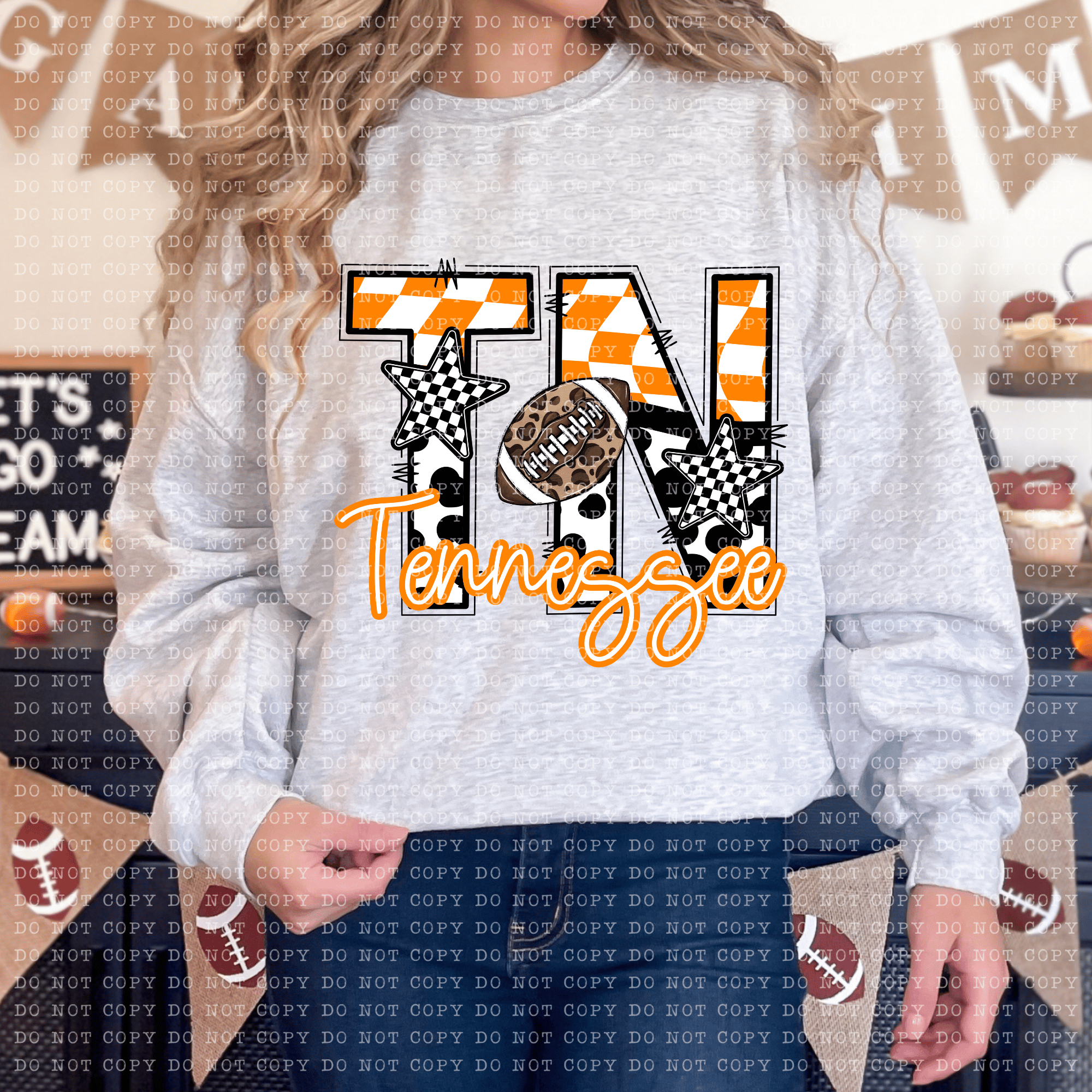 TENNESSEE CHECKERED STAR PNG DIGITAL DOWNLOAD