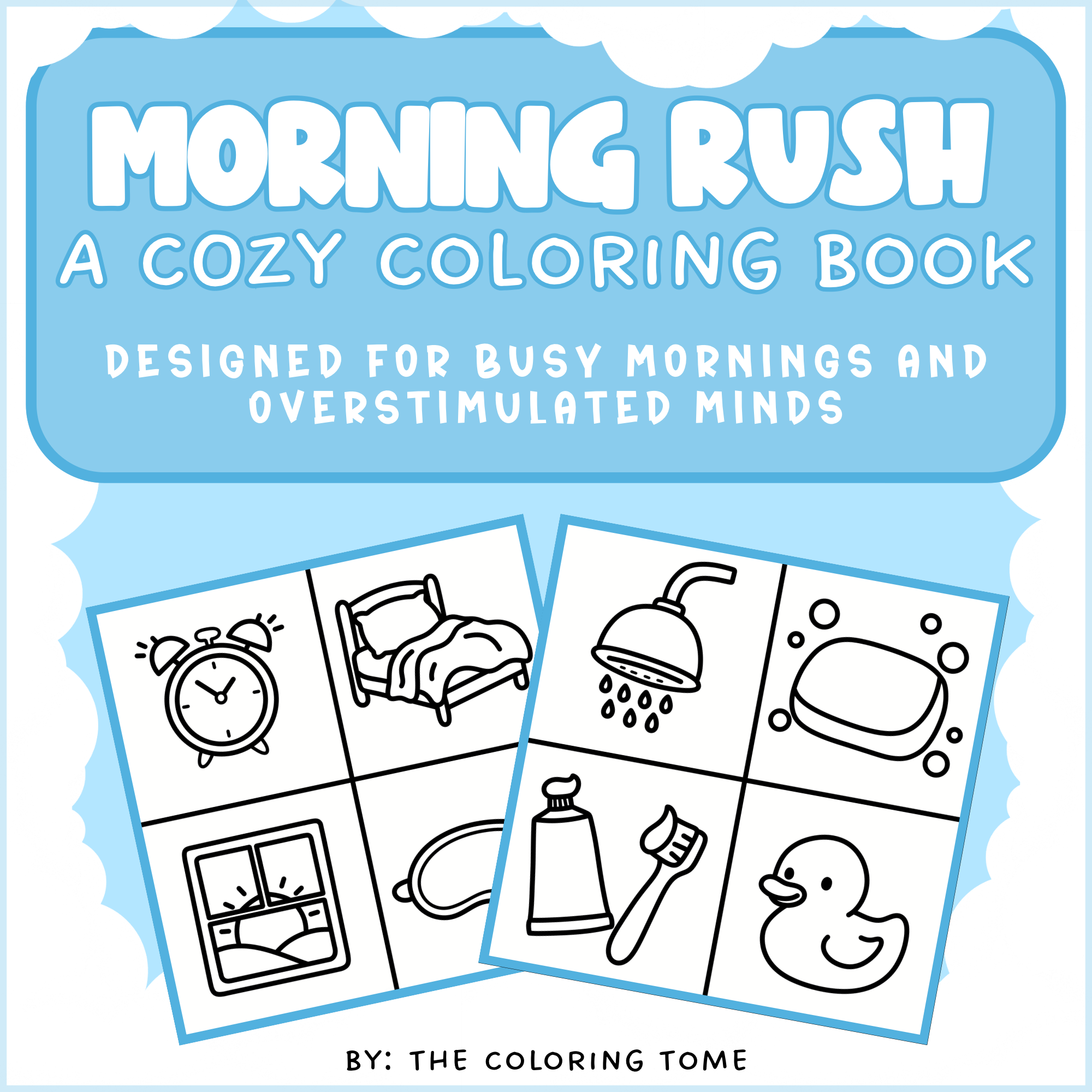 Morning Rush: Mini Digital Coloring Book for Busy Mornings ...