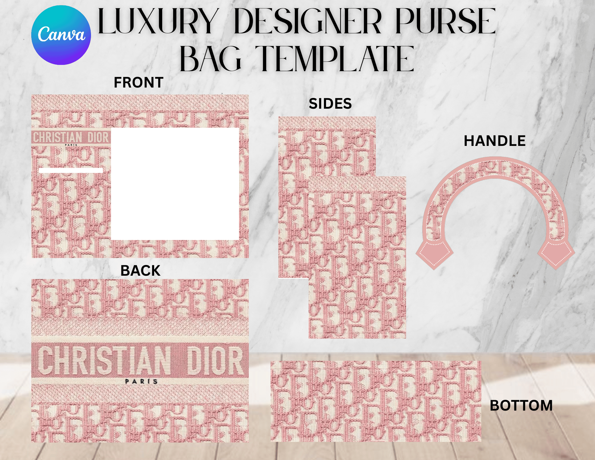DIOR DESIGNER PURSE BAG TEMPLATE - Payhip