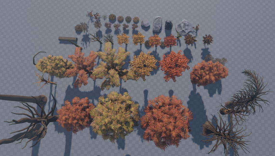[Custom] Realistic Autumn Forest Roblox Nature Asset Pack