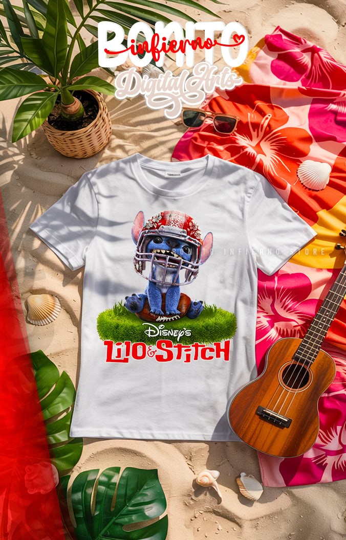 STITCH Touchdown | Sublimacion y DTF | JPG PDF PNG Transparente Full ...