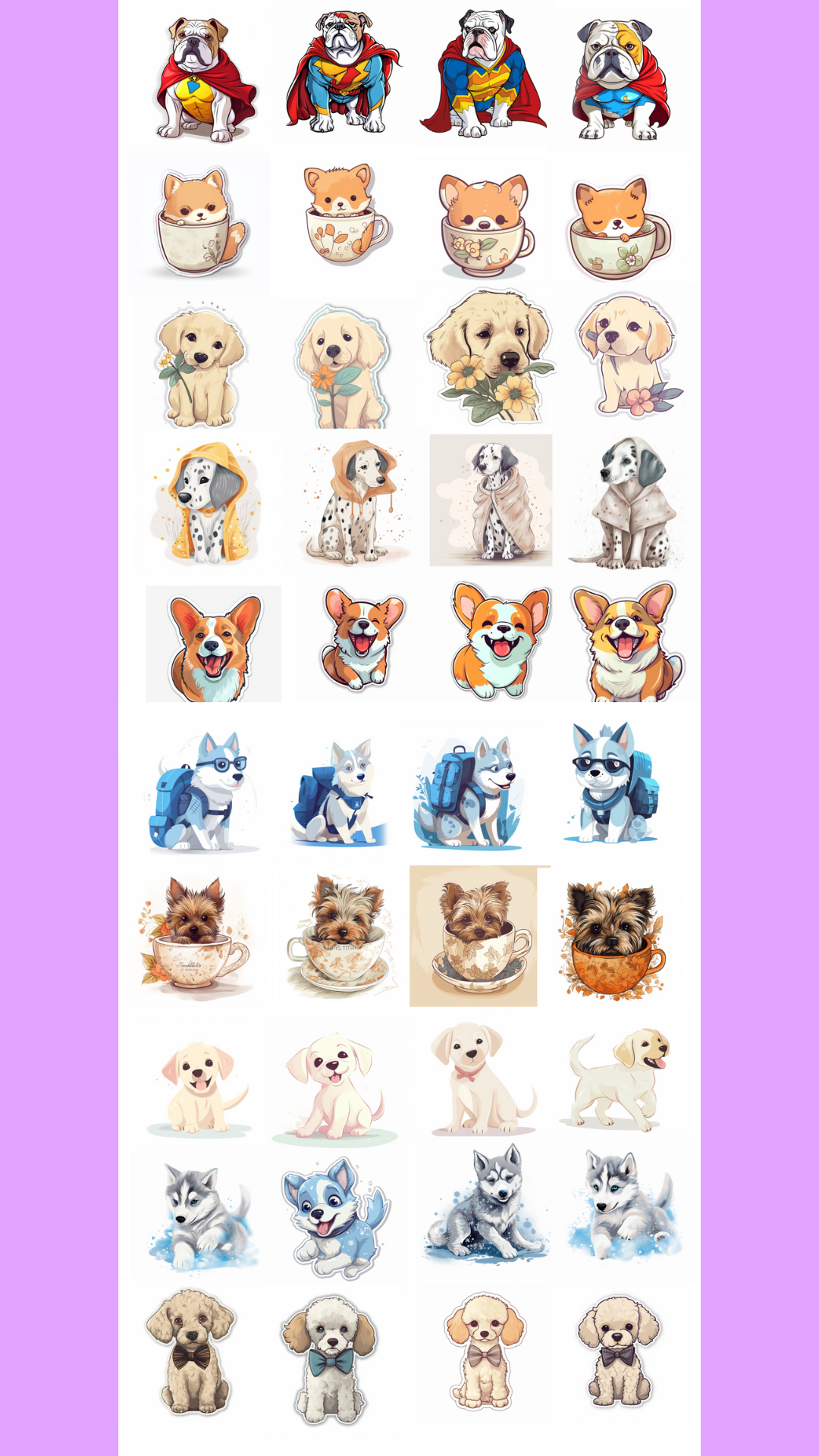 310 PNG PUPPY LOVER DIGITAL STCKERS - Payhip