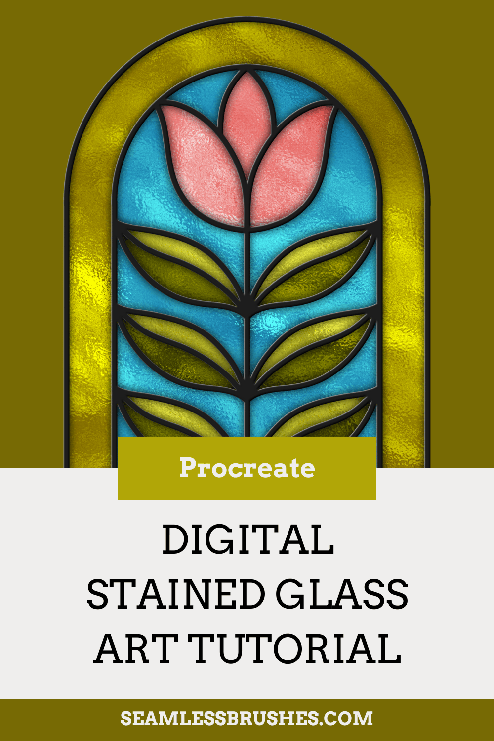 How to make stained glass art in Procreate