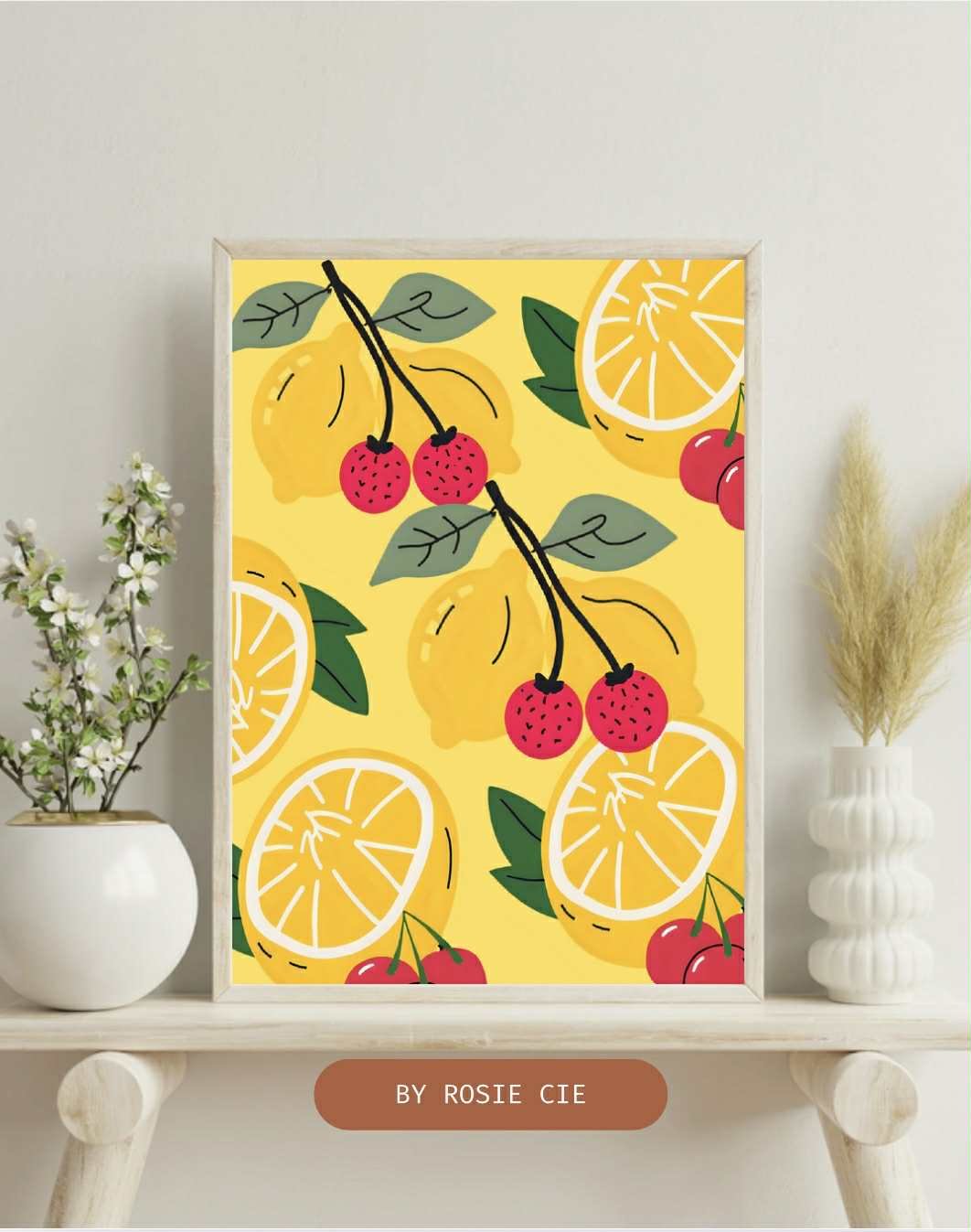 Lemons and cherries Art - Payhip