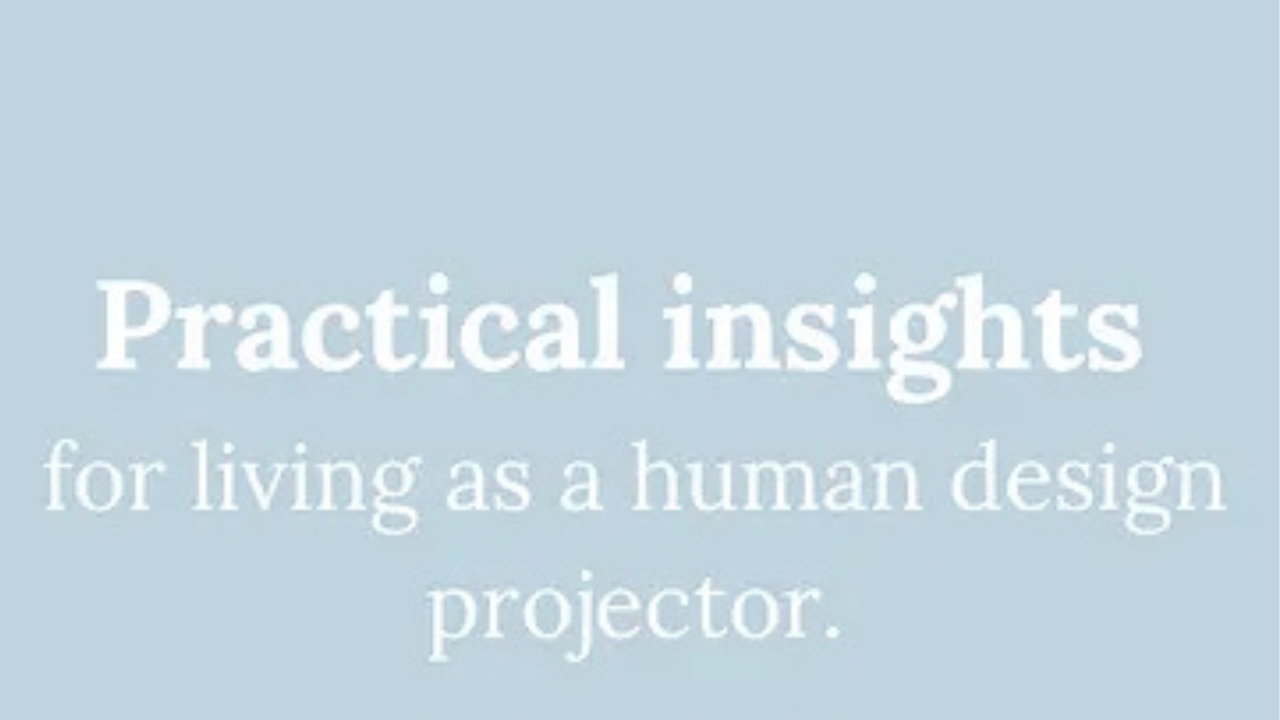 Entrepreneurship and Human Design Projectors