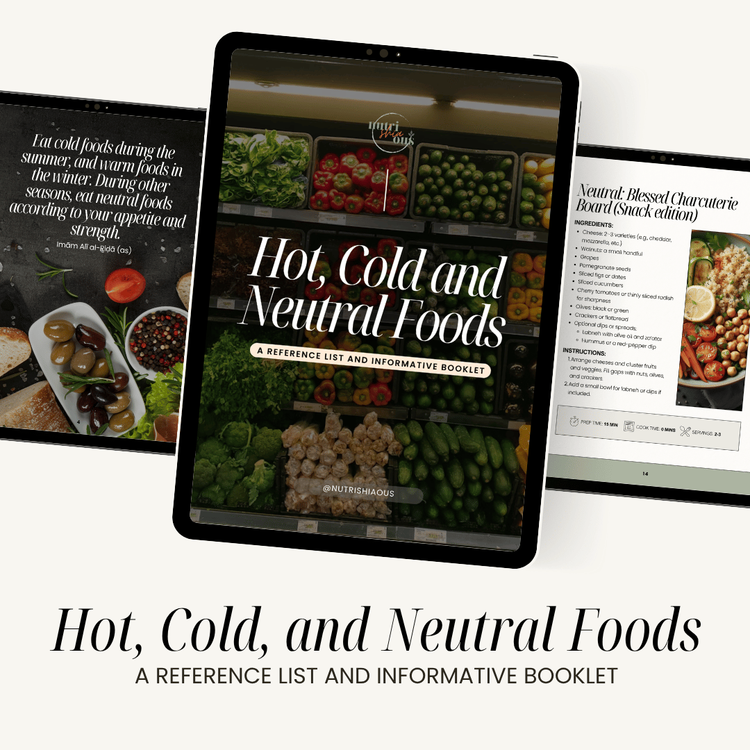 Hot, Cold and Neutral Foods: A Reference List & Informative Booklet ...