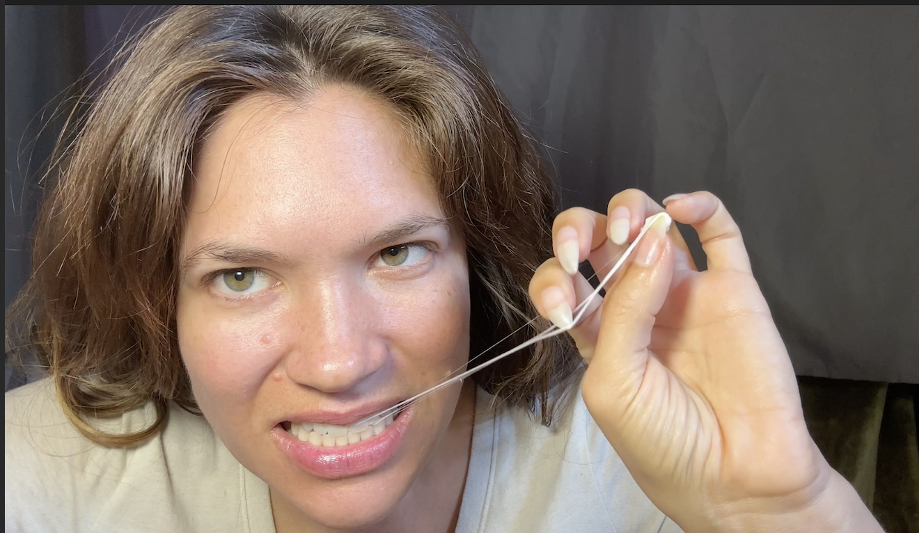 Nail Goddess gum chewing & popping with natural, long, sharp nails - Payhip