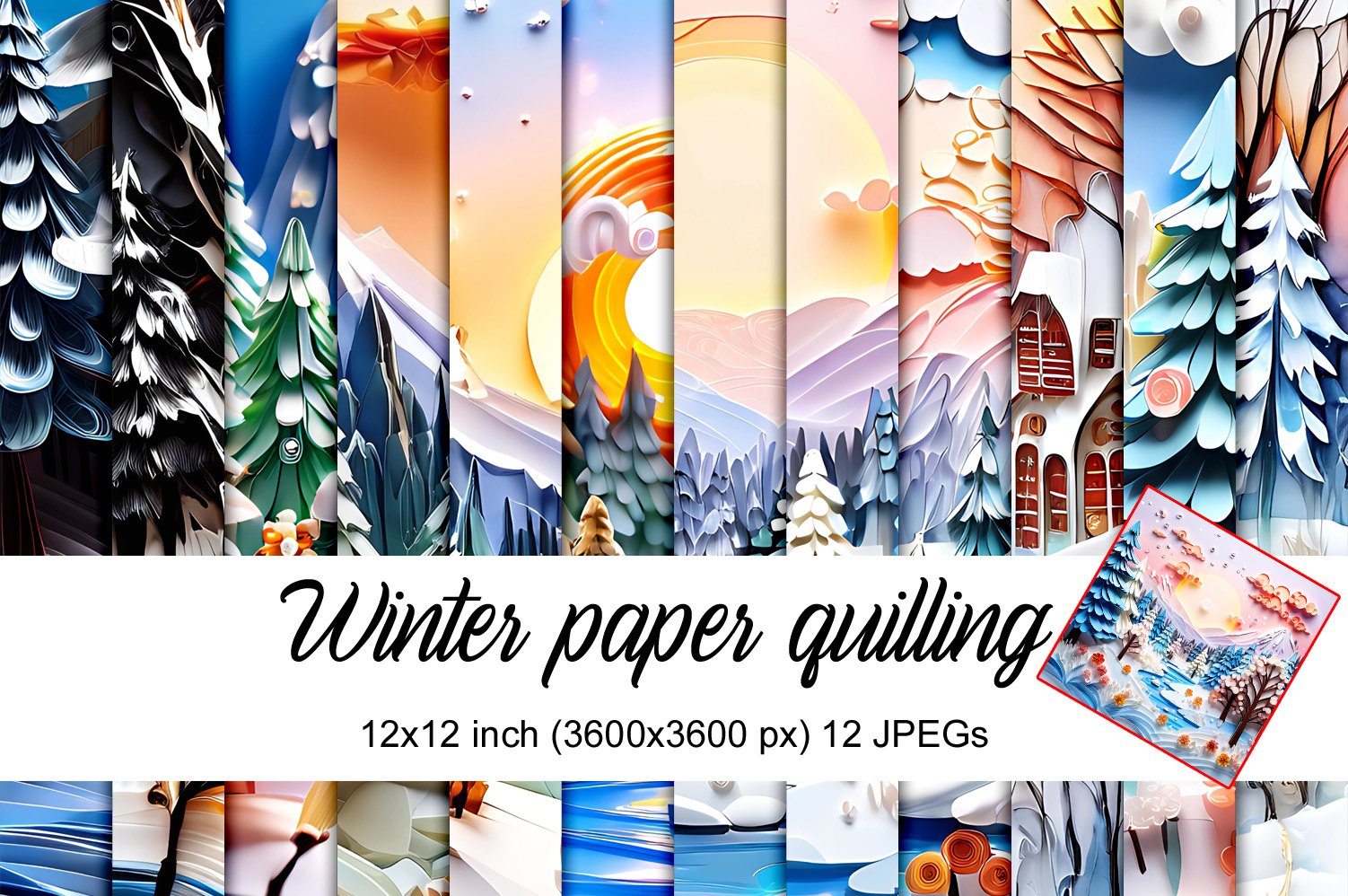 Winter Scene Quilling V2 - Payhip