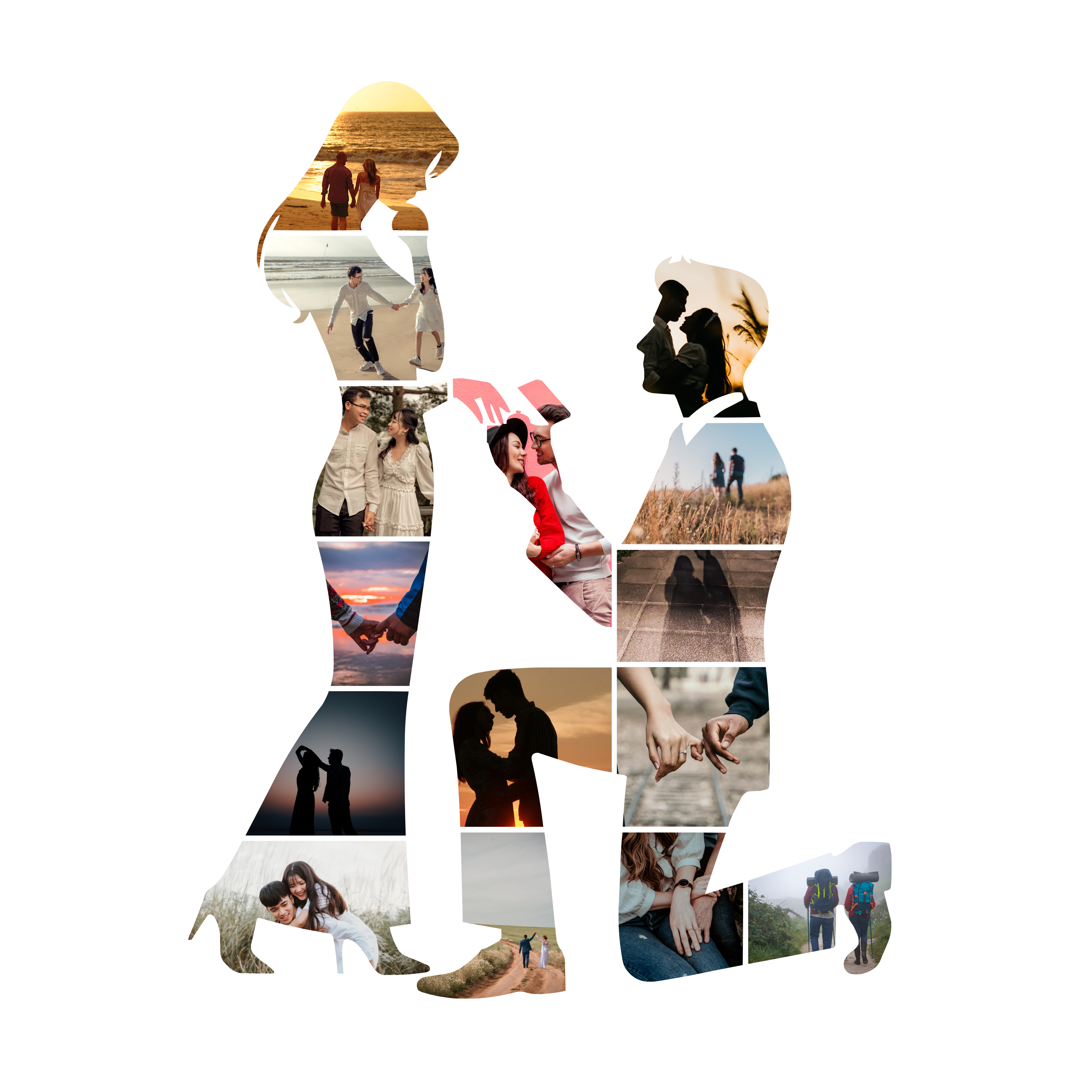 Couple 1 Photo Collage Frame Editable Canva Template - Payhip