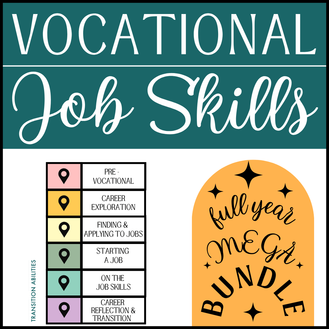 FULL YEAR VOCATIONAL BUNDLE Job Skills Lesson High School Special Ed