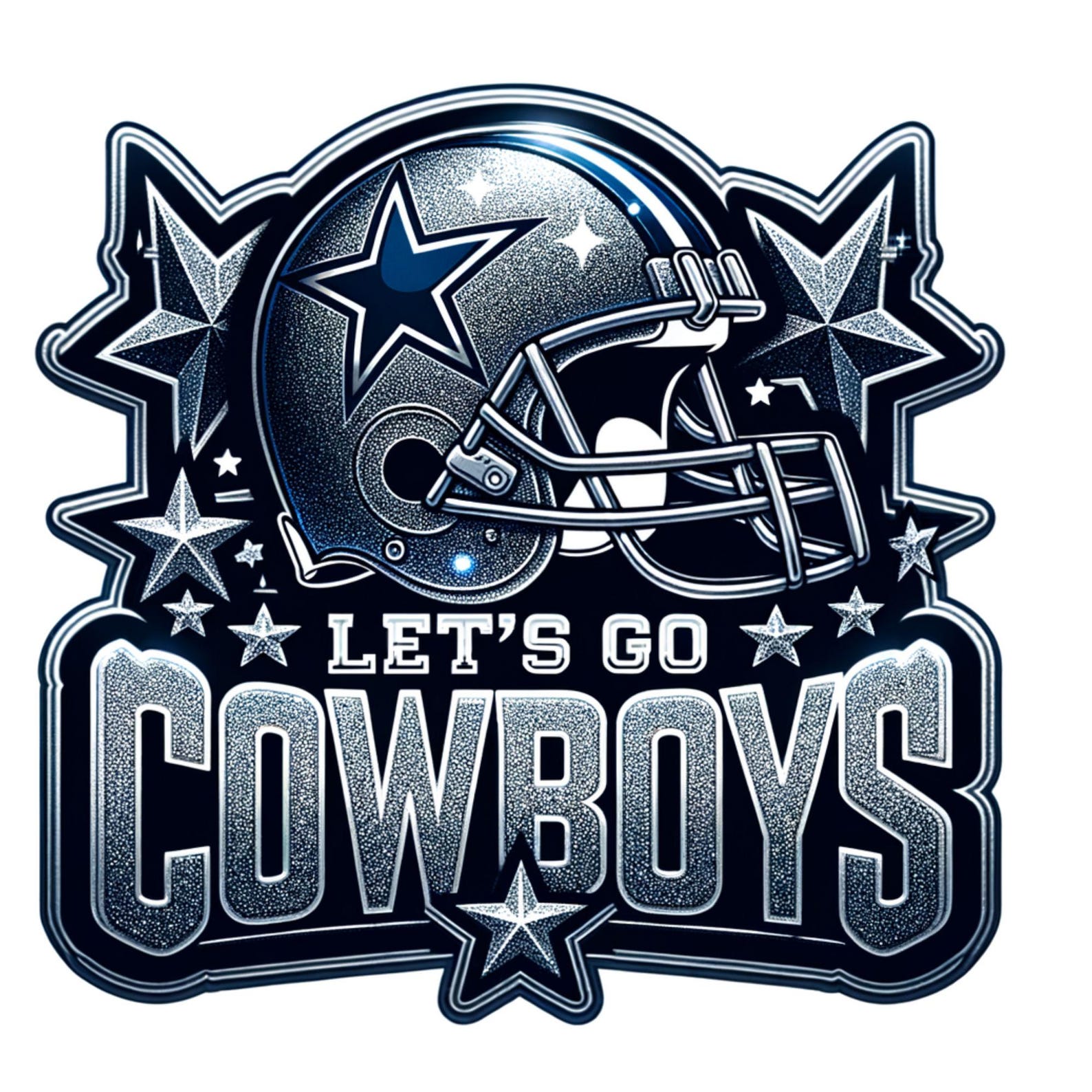 Cowboys png, Let's Go Cowboys PNG, Sequin Glitter, Western Png, Sport ...