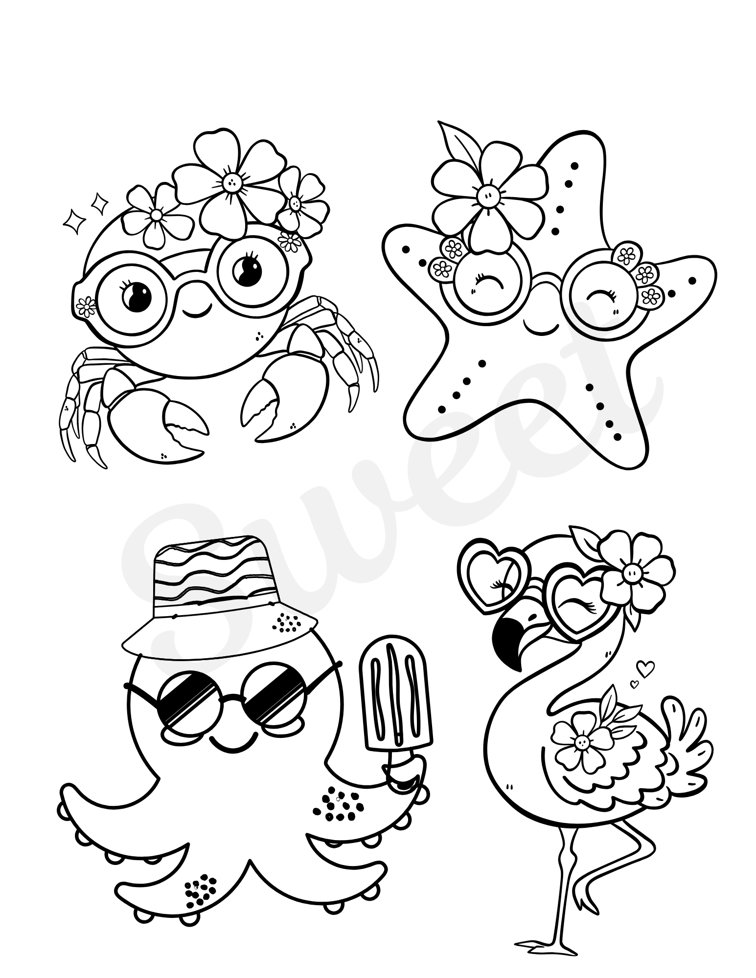 Summer Fun Coloring Pages - Payhip