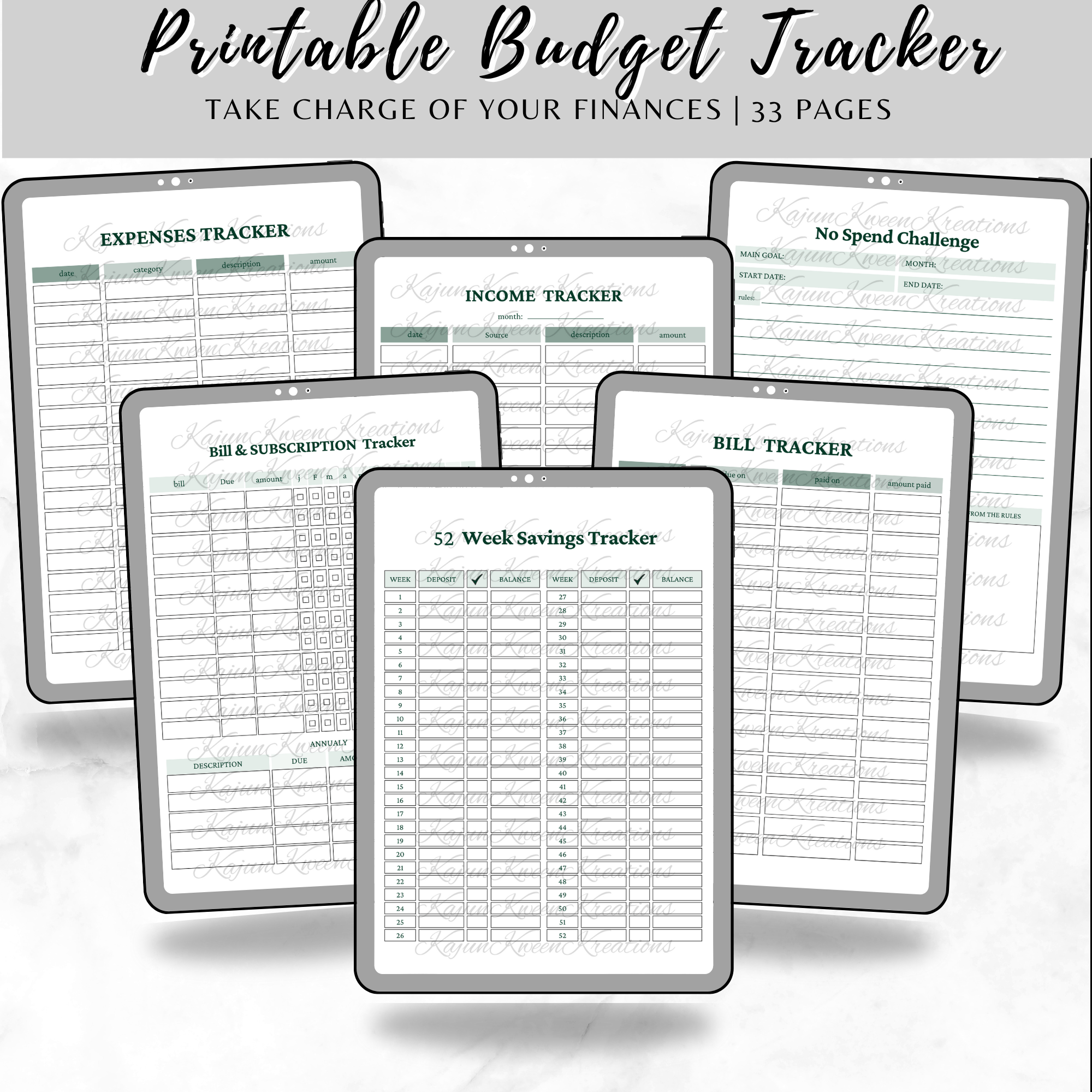Printable Budget Tracker - Payhip