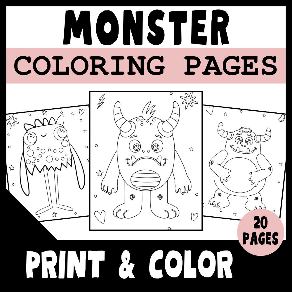 The Color Monster Printable Pack – Friendly Monsters for Coloring ...