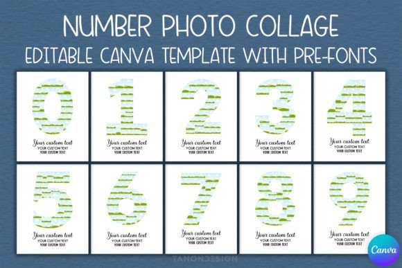 Number collage template - Payhip