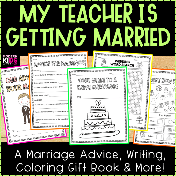 My Teacher is Getting Married - A Marriage Advice, Writing & Coloring ...