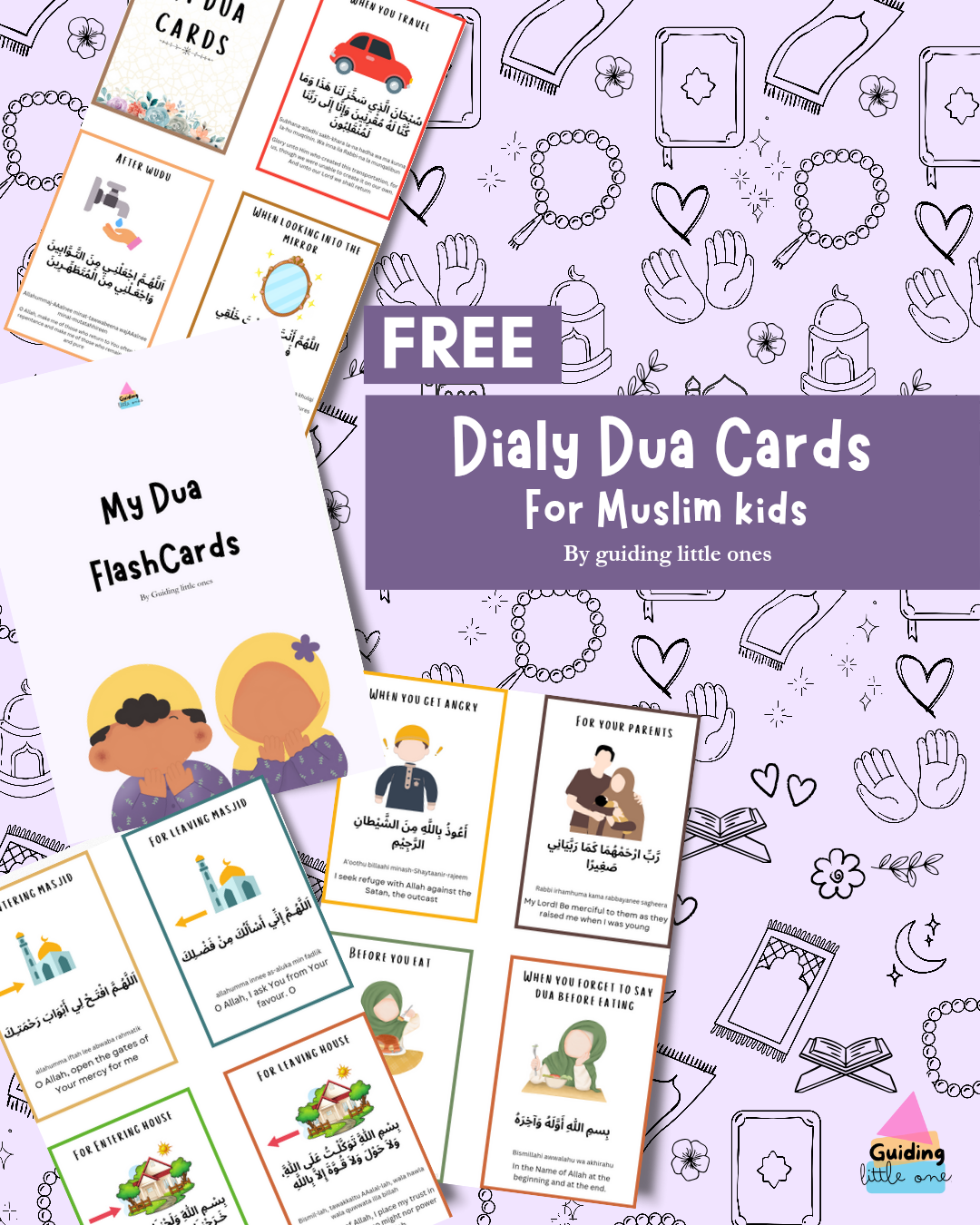 Daily Dua Cards for Muslim Kids – Printable Islamic Flashcards - Payhip