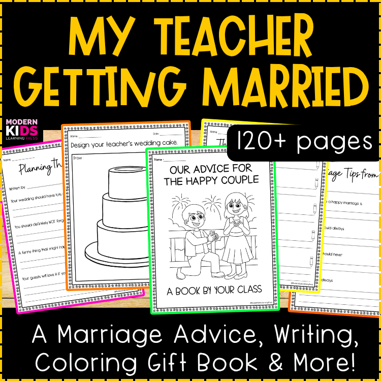 Teacher Getting Married - Student Wedding Advice & Gift Book