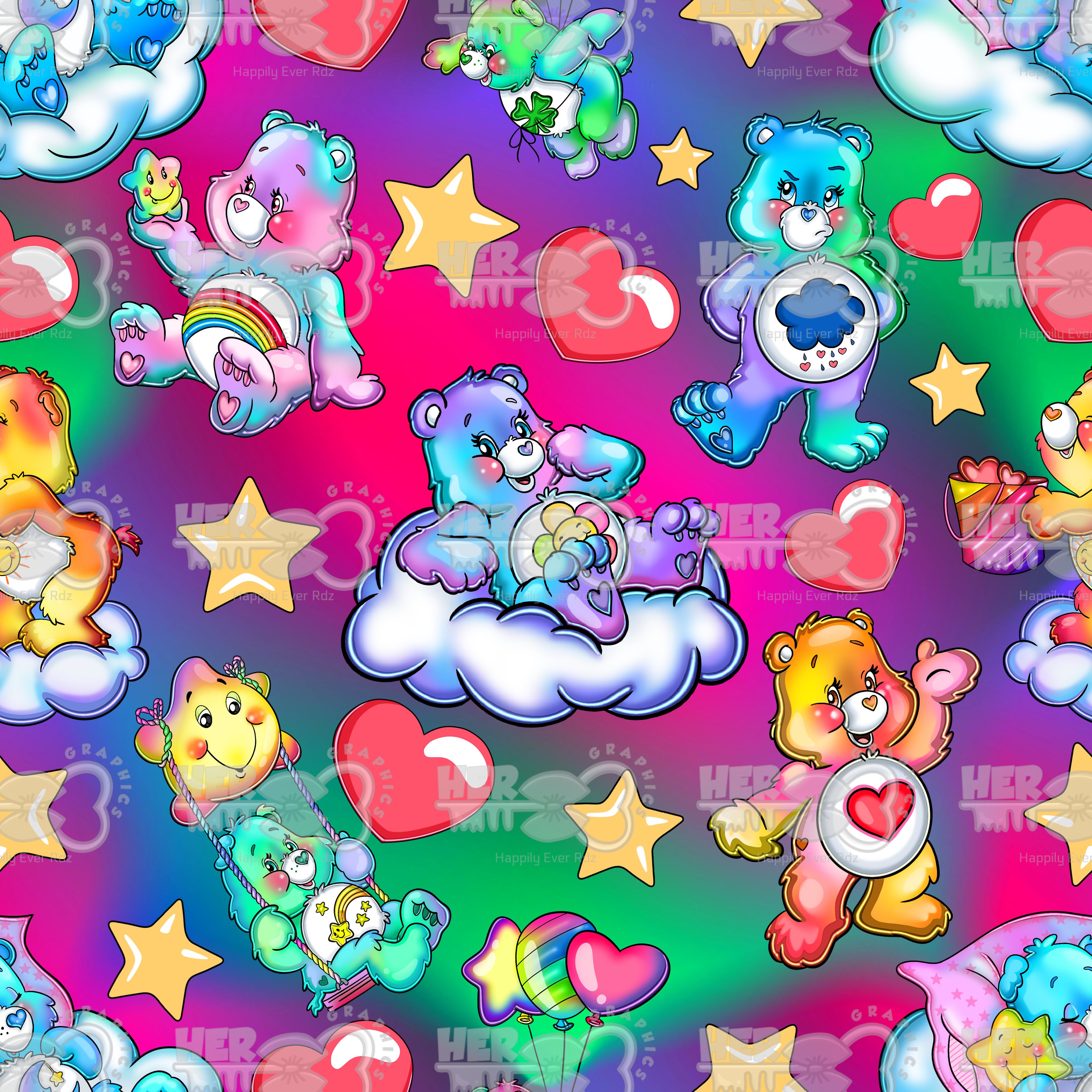 Care Bears Multicolor Seamless - Payhip