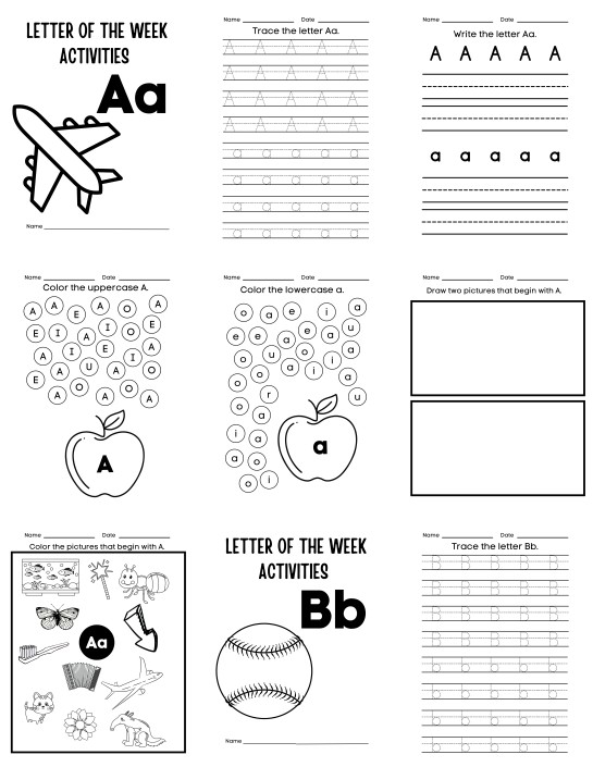 Complete A–Z Letter Practice Packet (150 Printable Pages) - Payhip