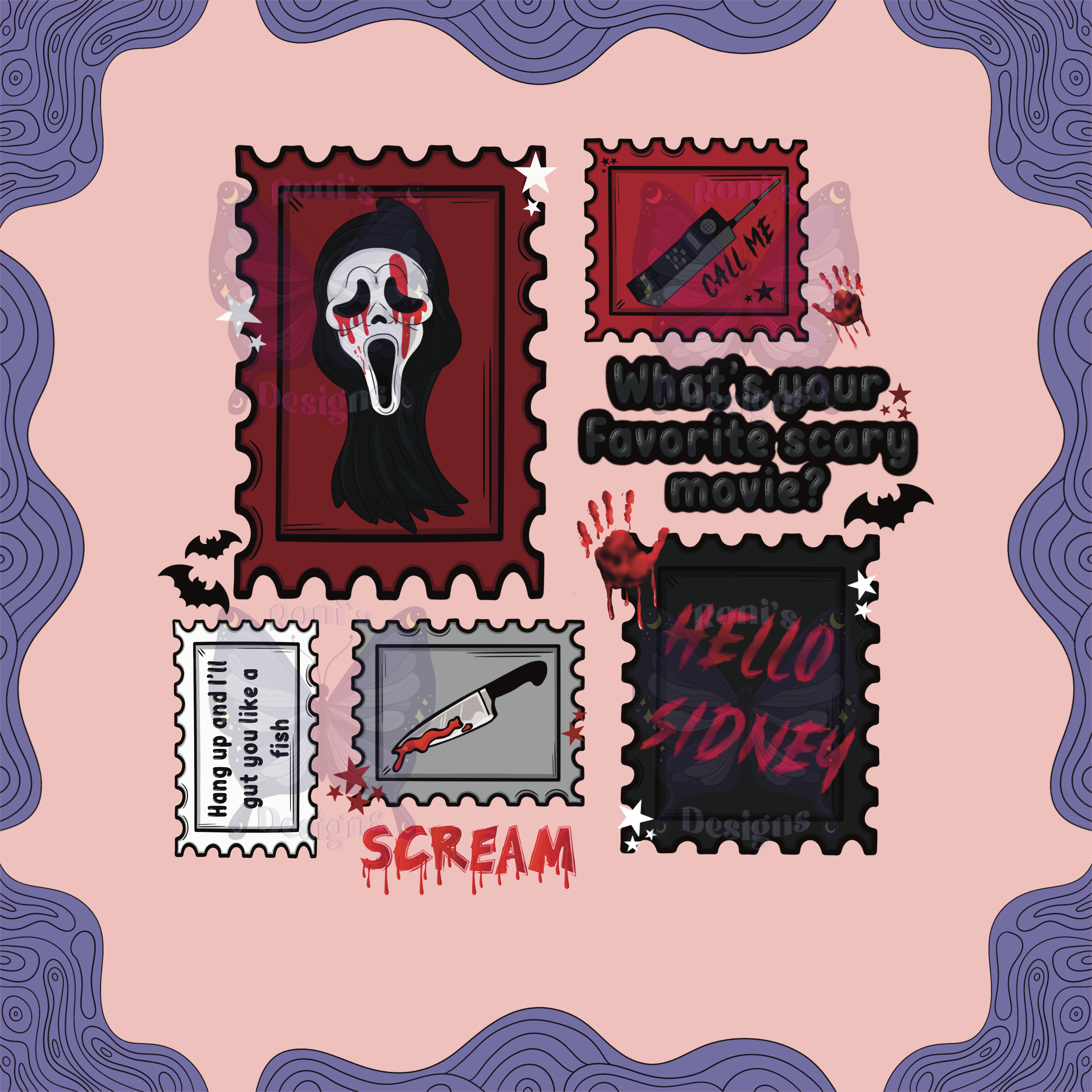 Ray Scream Stamps PNG - Payhip