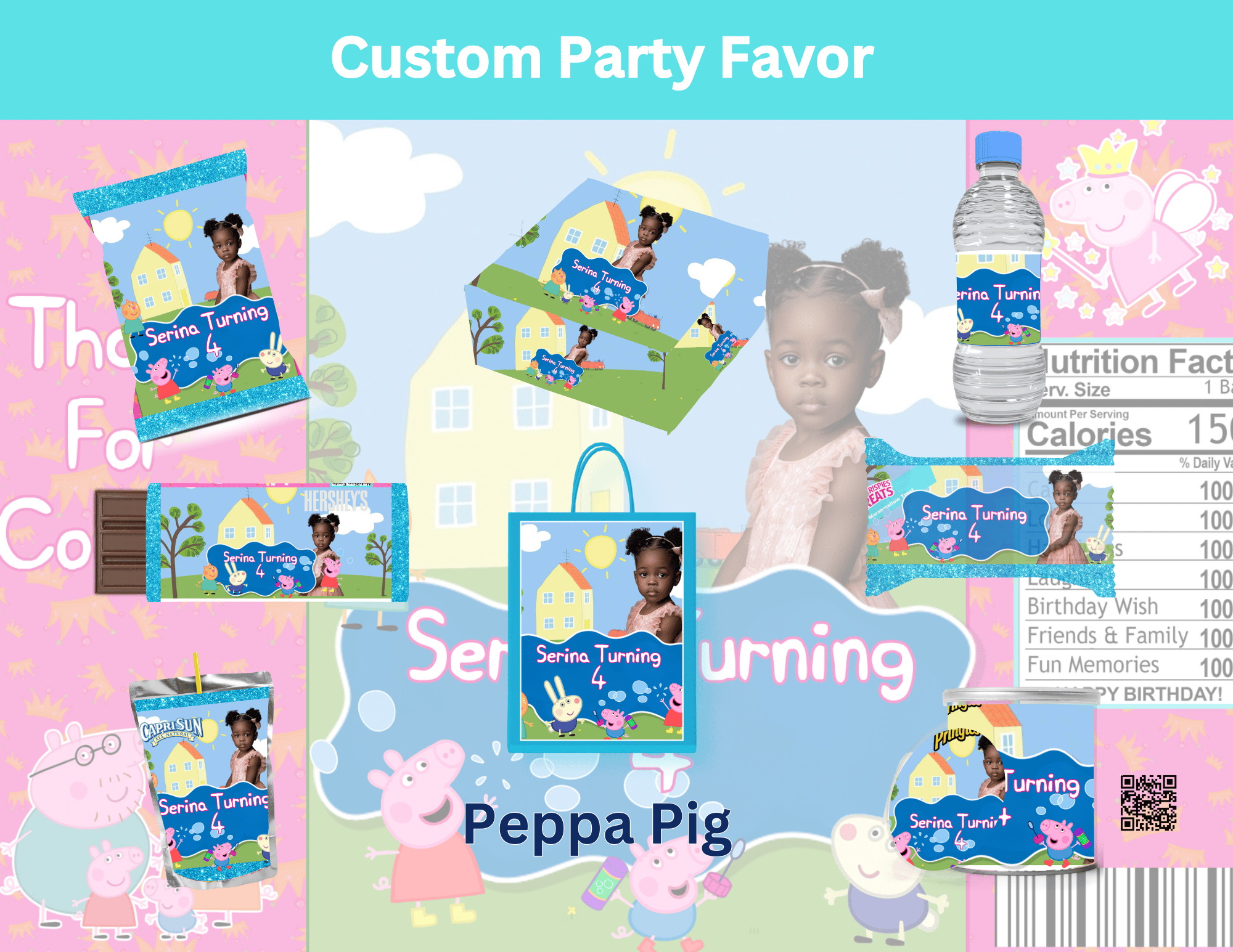 Peppa pig Party Favor Template - Payhip