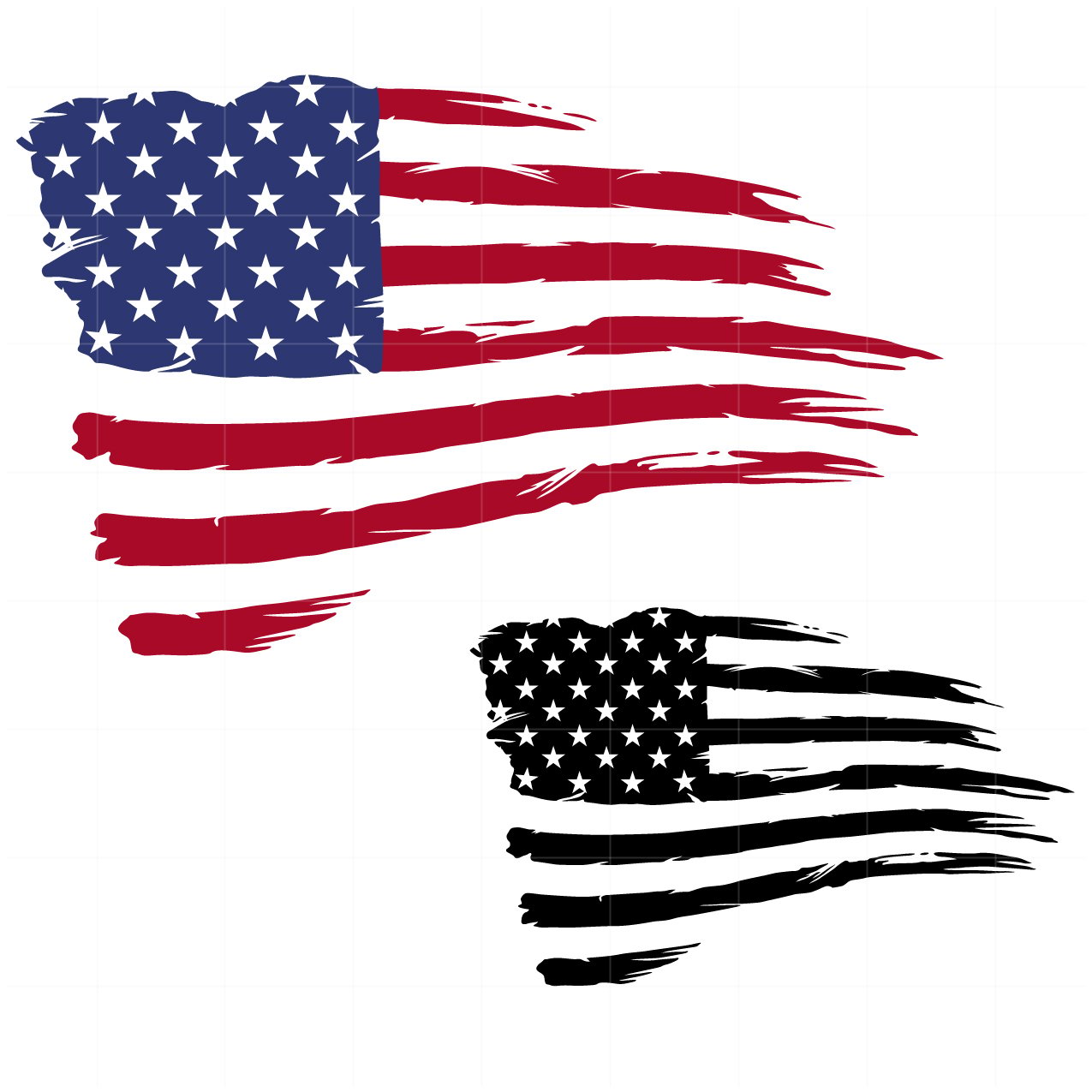 Distressed American Flag SVG Cut File | Patriotic USA Flag Digital ...