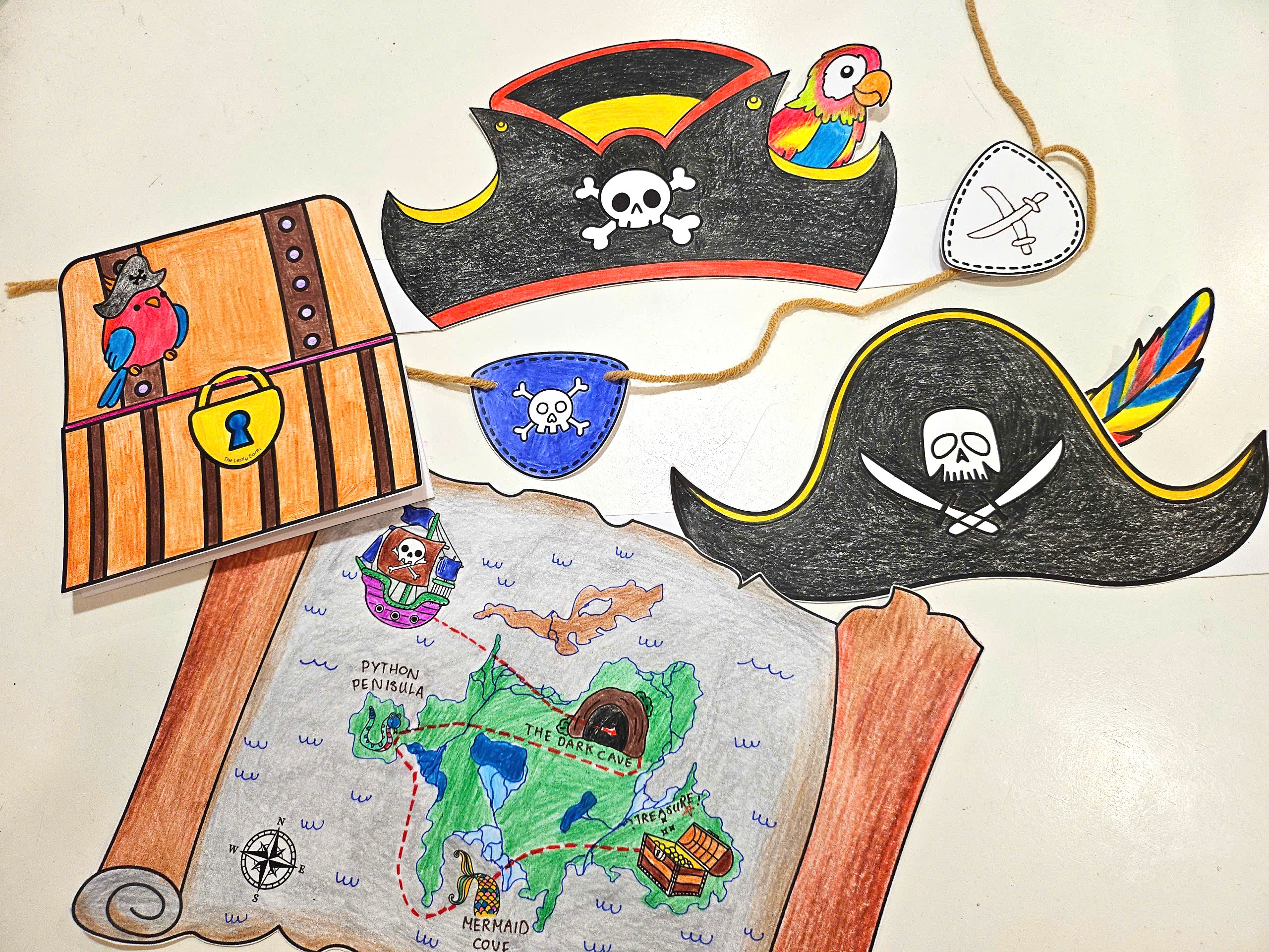Pirate Craft Coloring Set - Payhip