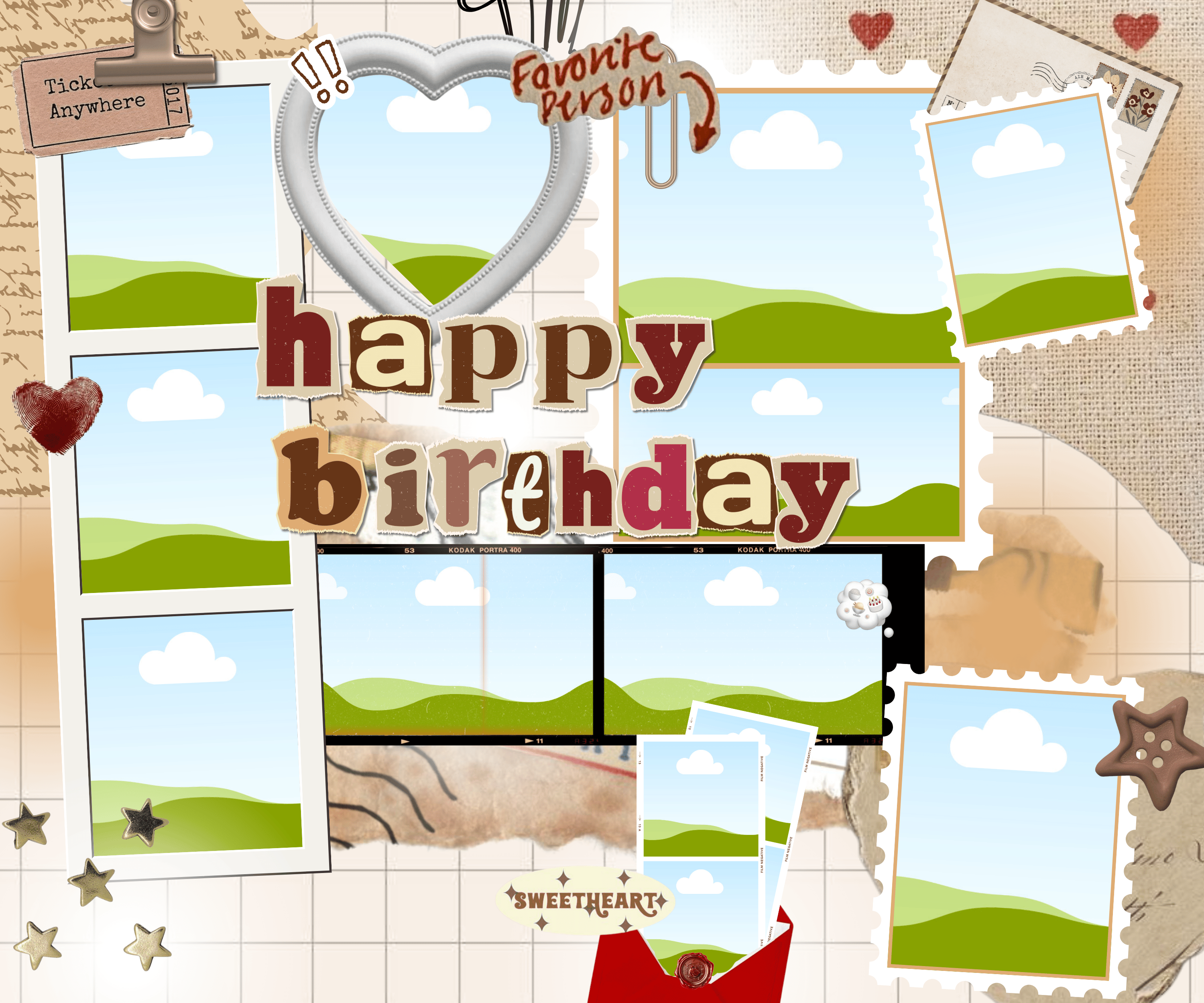 Template Scrapbook/Scrapframe Birthday size:10R - Payhip