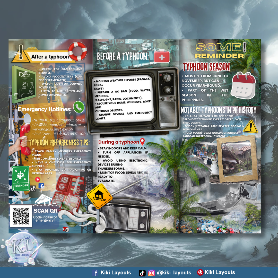 Typhoon Brochure, Flooding | Leaflet | Philippines | Kiki Layouts - Payhip
