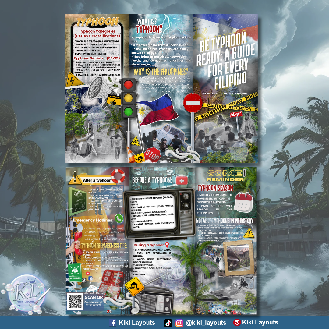 Typhoon Brochure, Flooding | Leaflet | Philippines | Kiki Layouts - Payhip