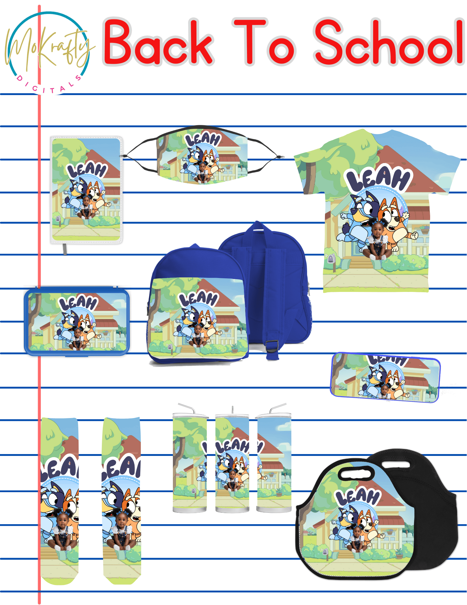 Editable Bluey-Inspired Back-to-School Template - Payhip